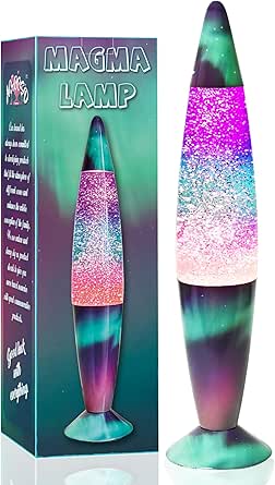 AHCCSD 16 Inch Polar Glimmer Magma Lamp,Multicolor Base Liquid Motion ...