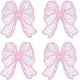 Amazon.com: 4pcs Bow Patches, Bow Iron on Patches for Clothes Bow Patch ...