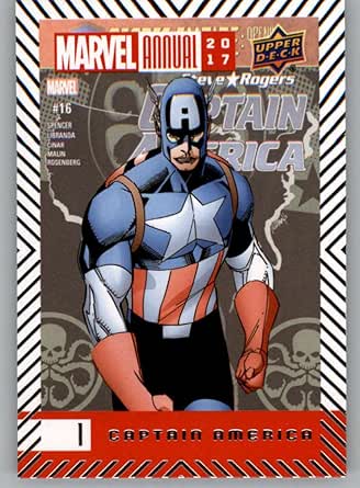 Amazon.com: 2018 Upper Deck Marvel Annual #1 Captain America Marvel ...