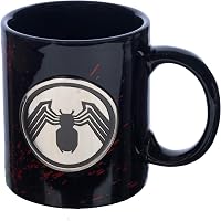 Amazon.com: Bioworld Marvel Venom 12 oz. Ceramic Mug with Metal Emblem ...