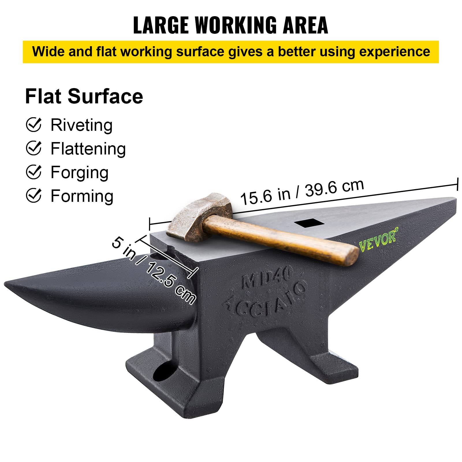 Mua VEVOR Cast Iron Anvil, 86 Lbs Single Horn Anvil with Large ...