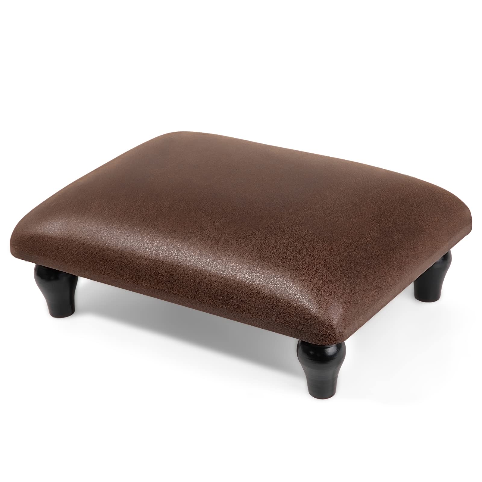 YOYETECO Small Foot Stool Ottoman with Stable Wood Legs Upholstered ...