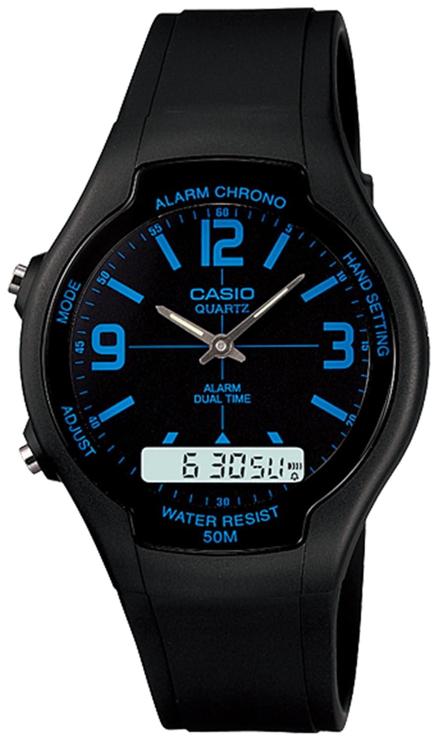 Buy Casio Men's AW90H-2BV Black Resin Quartz Watch with Black Dial ...