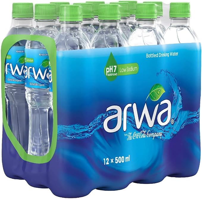 Arwa Bottled Drinking Water - 500 ml (Pack of 12): Buy Online at Best ...
