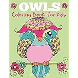 Cute Owls Coloring Book for Kids Ages 4-8: Adorable Cartoon Animal ...