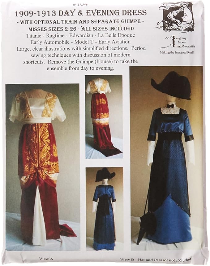 Edwardian Sewing Patterns- Dresses, Skirts, Blouses, Costumes