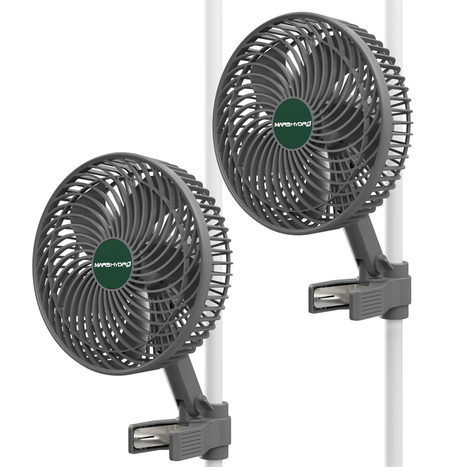 MARS HYDRO Updated 2-Pack M6 Grow Tent Fan, A powerful Oscillating Clip ...