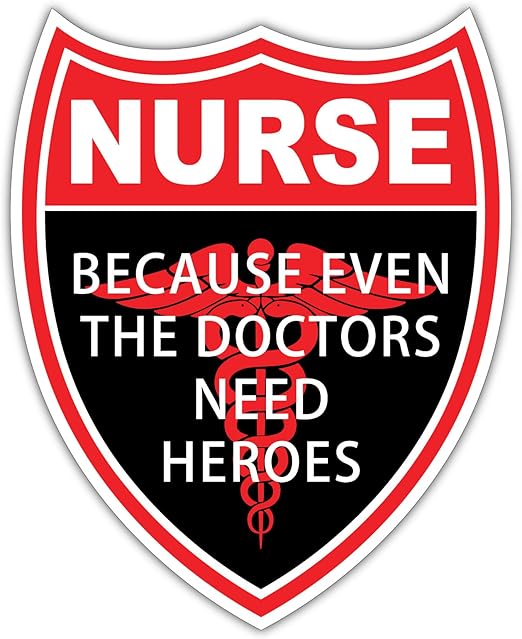 Amazon.com: Nurse Shield LPN NP RN BSN Doctors Heroes Red Caduceus Gift ...