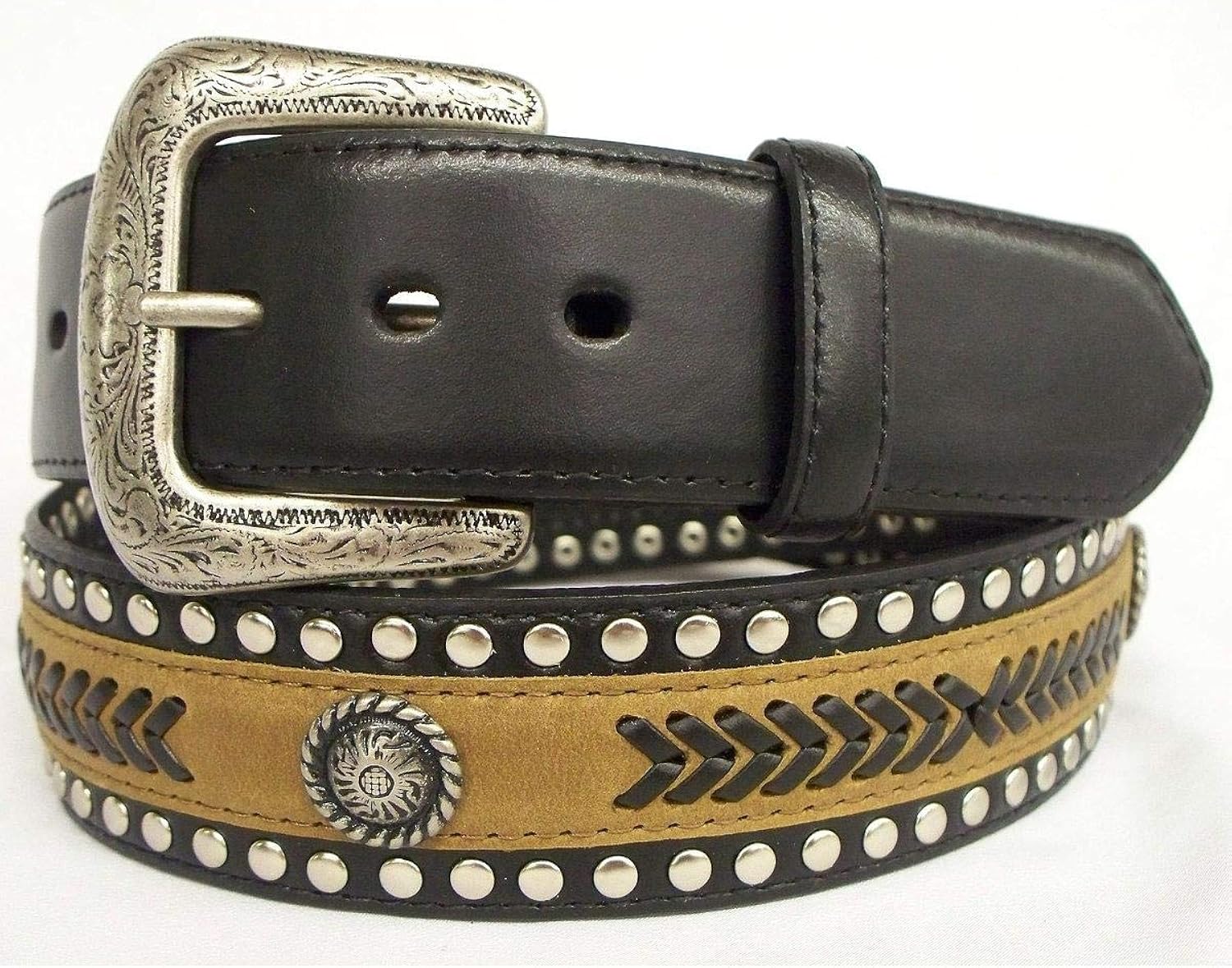 G-Bar-D Men's Gd Concho Leather Belt - 5710500-011 at Amazon Men’s ...