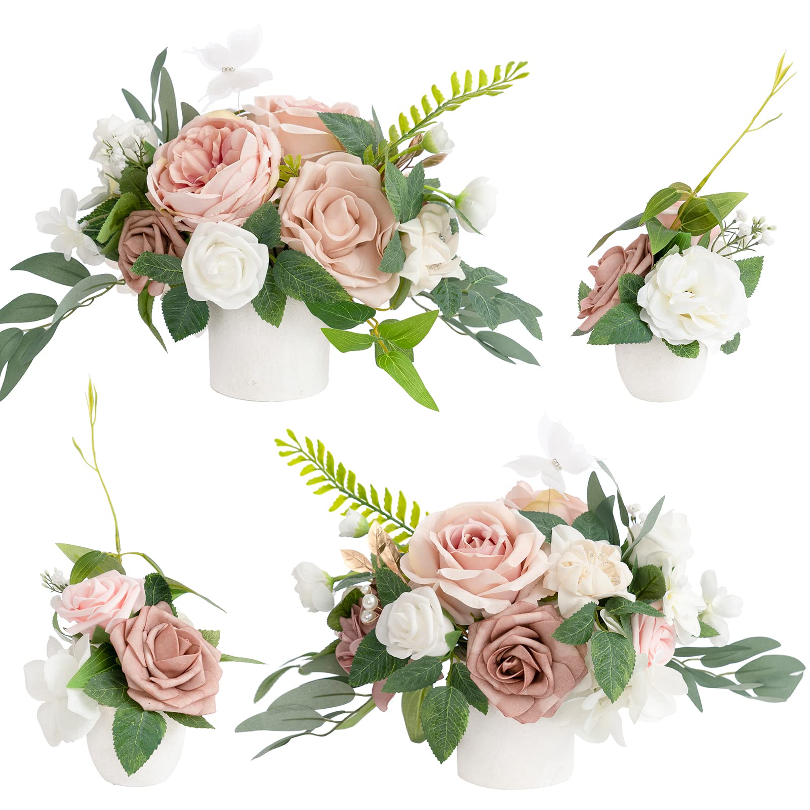 Ling's Moment Table Decorations Wedding Centerpiece Flower with Vase ...