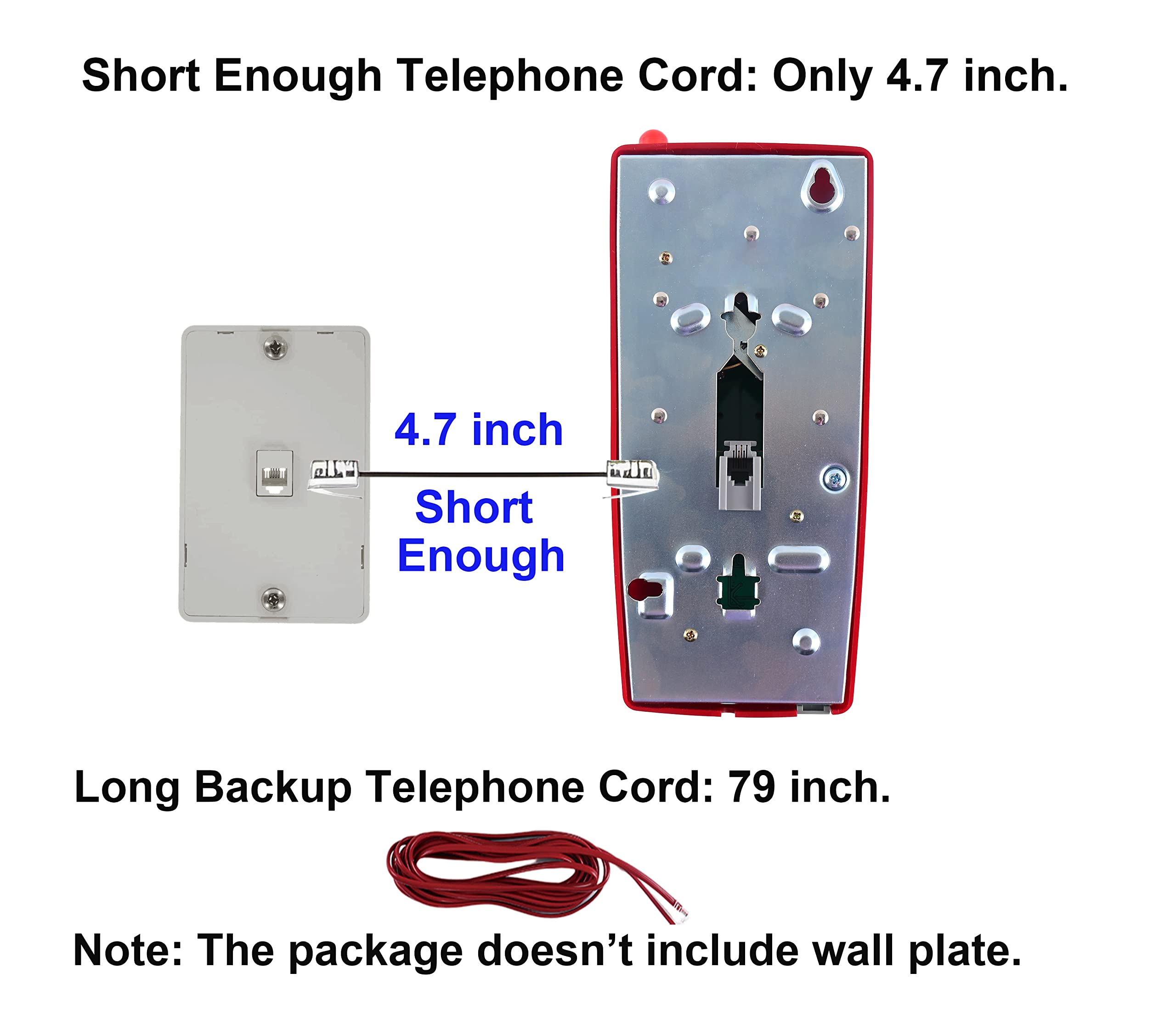 Mua Traditional Red Wall Phones for Landline Mechanical Ringing ...