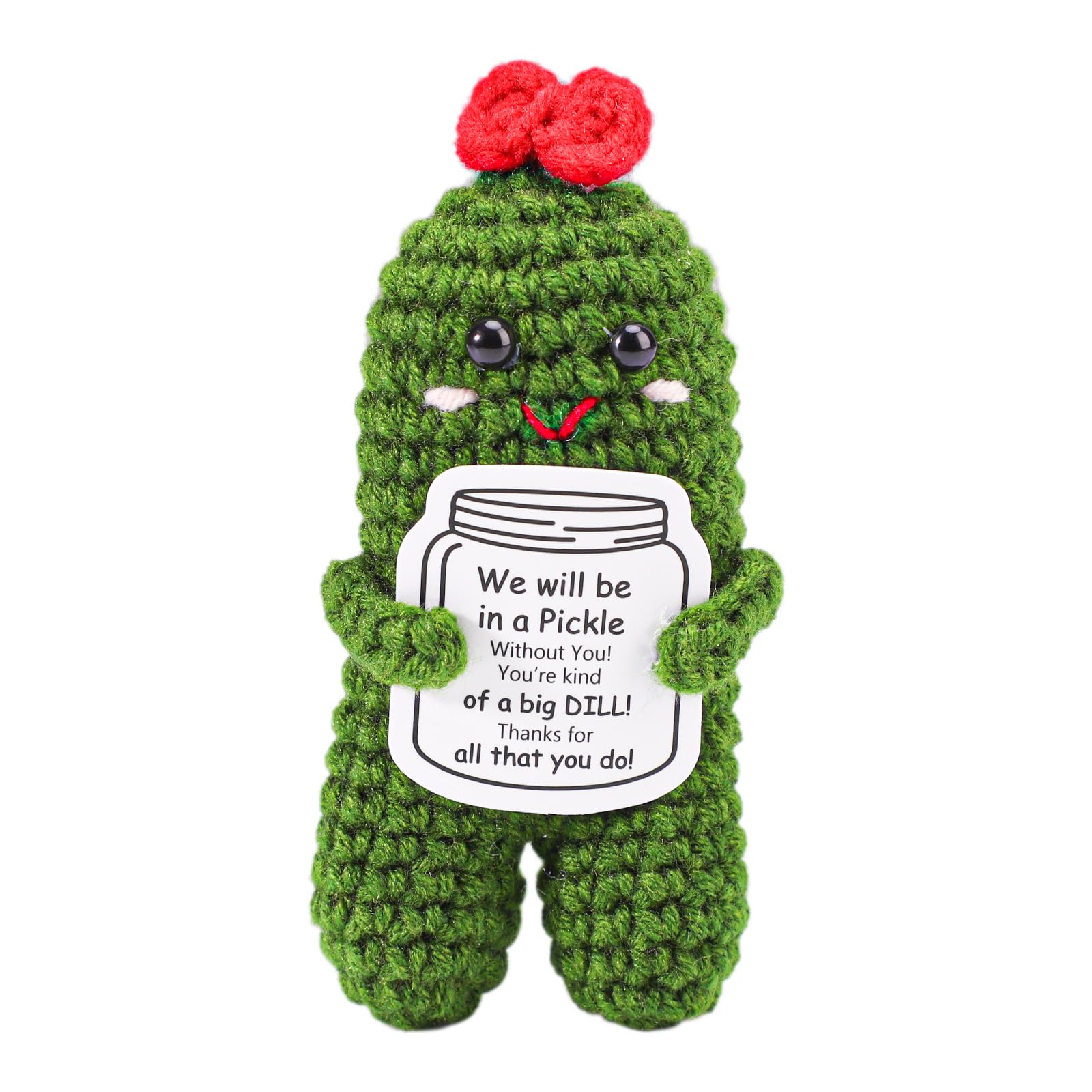 TOYMIS Positive Cucumber, Emotional Pickle Support Crochet Pickle ...