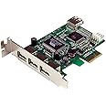 StarTech.com 4 Port PCI Express USB 3.0 Card - 3 External and 1 Internal - Native OS Support in ...