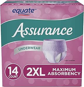 Amazon.com: Plus Size Incontinence Underwear for Women, Maximum, 2XL ...