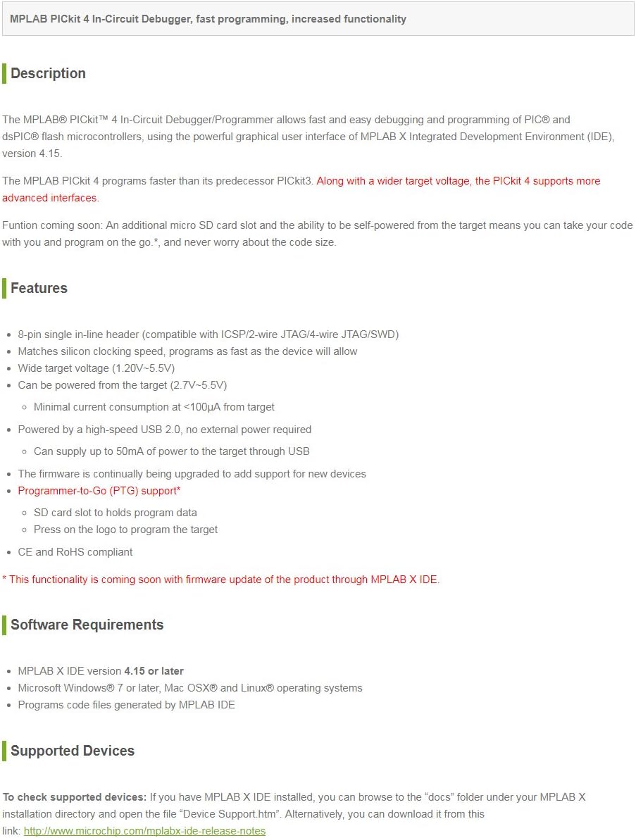 Waveshare Mplab Pickit 4 In Circuit Debugger Programmer Fast Debugging And Programming Increased