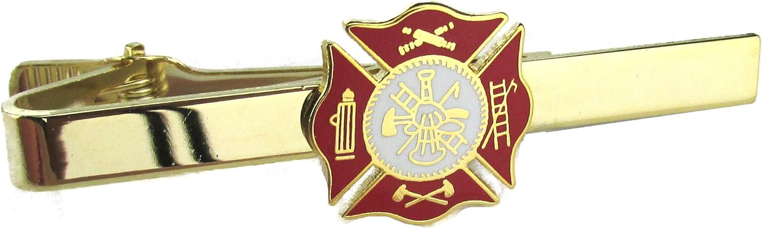 Amazon.com: Fire Department Insignia Tie Bar - Fireman's Tie Clasp ...