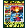 Mystery Mosaics Color By Number Wonderful Landscape: 35 Dazzling Pixel ...