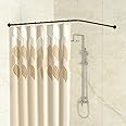 Amazon.com: Yampos L Shaped Corner Shower Curtain Rod, 24"-53" x 24"-53 ...