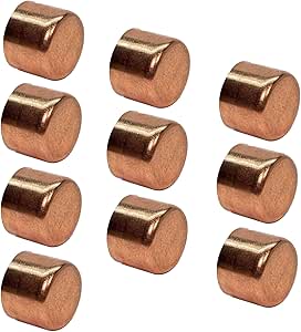 [10-Pack] PROCURU 1/2-Inch Copper Pipe Cap, NSF Lead Free Certified (0. ...