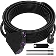 Outdoor Extension Cord 100 FT with 3 Outlets, 3 Prong 90 Degree Angled ...