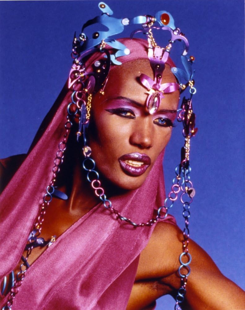 Amazon.com: Grace Jones Pose in Blue Portrait Photo Print (8 x 10 ...