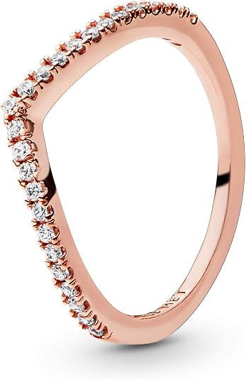 Amazon.com: Pandora Jewelry Sparkling Wishbone Cubic Zirconia Ring in ...