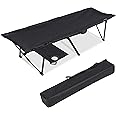 Amazon.com: YSSOA Folding Camping Cot with Storage Bag for Adults, Portable and Lightweight ...