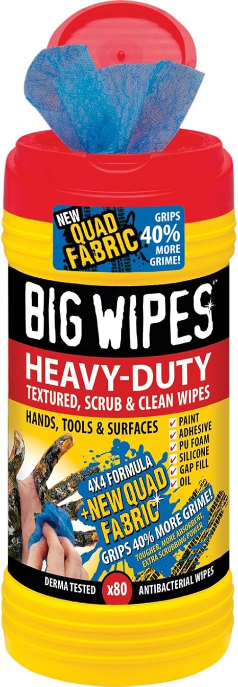 Big Wipes bgw2420 4 x 4 lingettes de nettoyage Ultra Résistant – NOIR ...