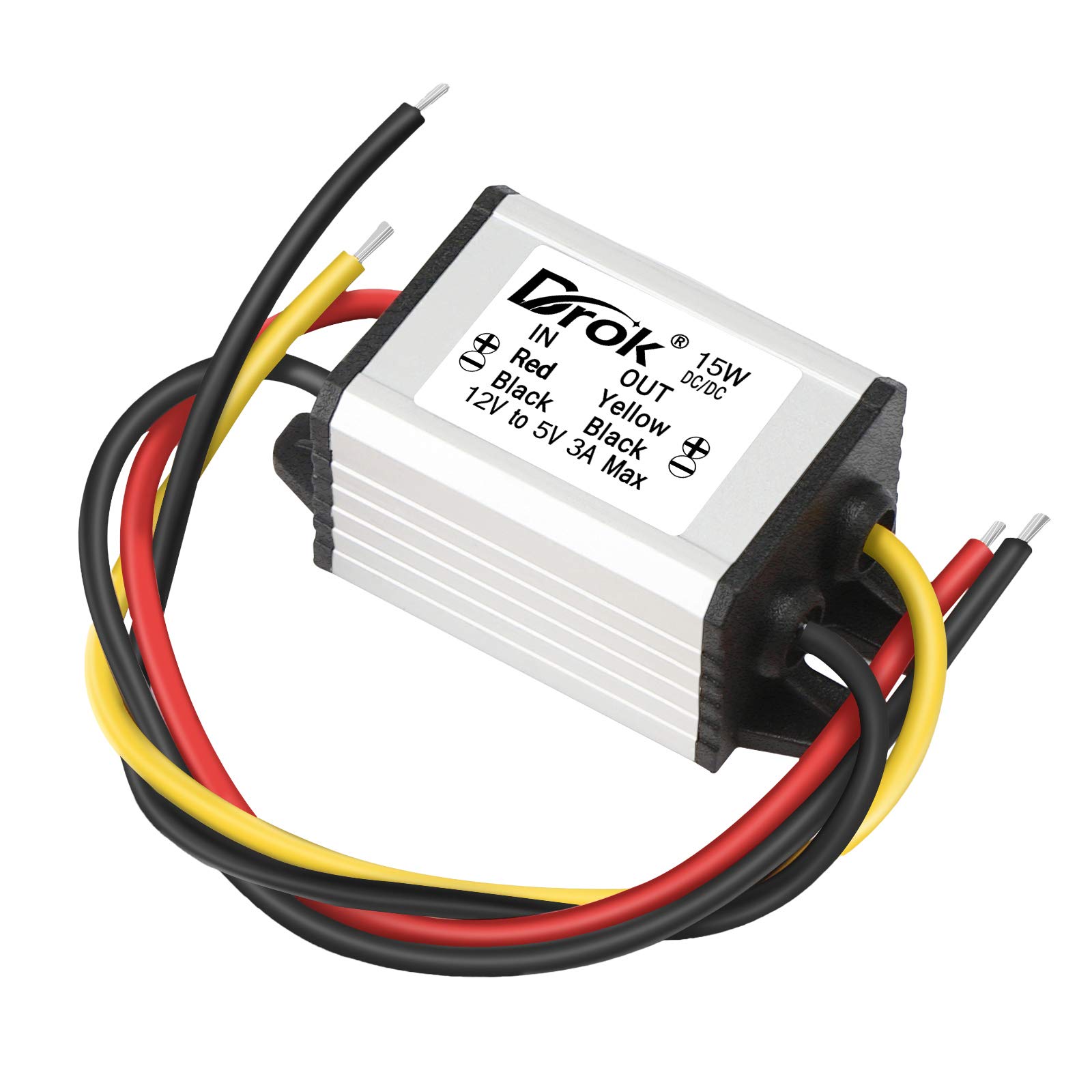 Mua DROK 12v to 5v Volt Converter, DC 8-35V to 5V 3A 15W Voltage ...