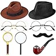 Amazon.com: Jeyiour 8 Pcs Detective Costume Accessories for Adults Men ...