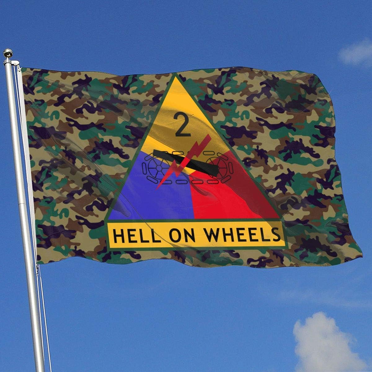 Amazon.com : GSNWFG Army 2nd Armored Division 3x5 Foot Flag Outdoor ...