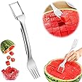 Amazon.com: Watermelon Cutter Slicer Fruit Tool - 2-in-1 Stainless Steel Watermelon Cube Cutter ...