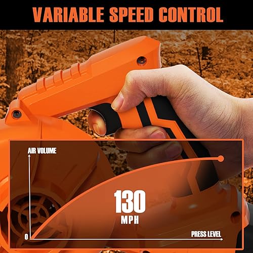 Alloyman Yard Blower Alloyman 20V Cordless Leaf Blower - 130 MPH With 2 ...