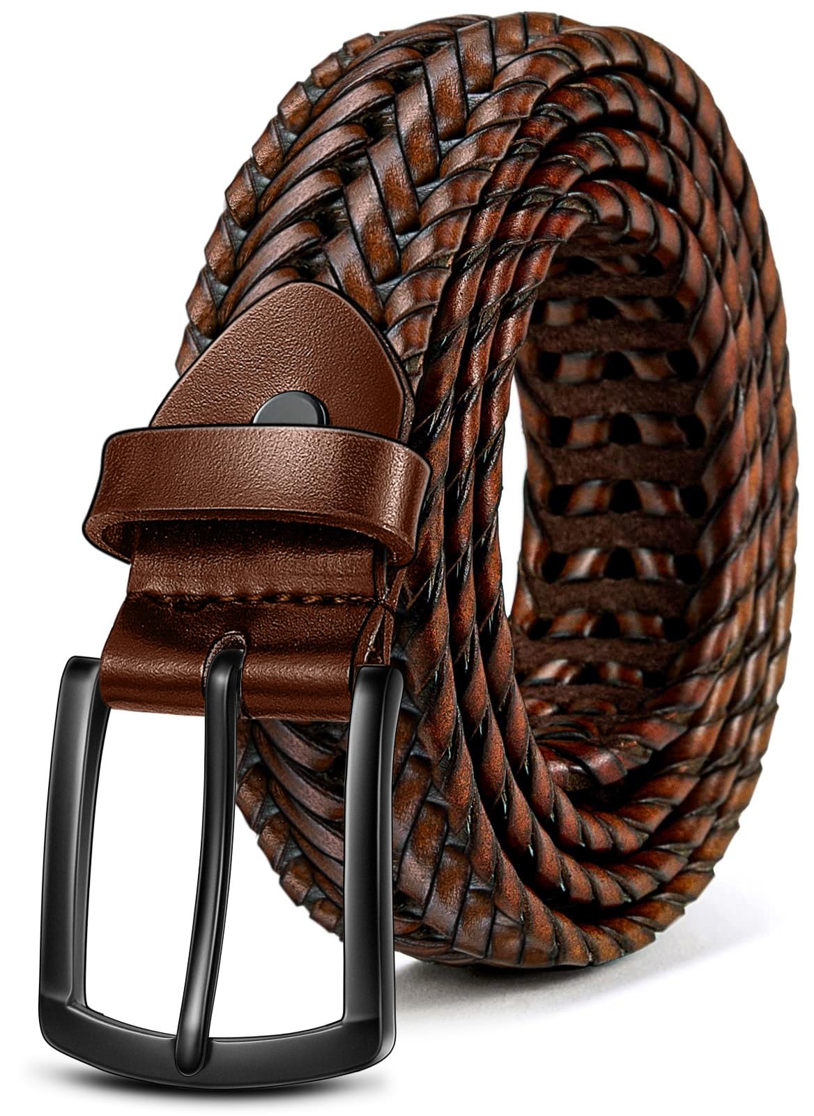 KEMISANT Men Belt, Braided Belt Comfortable For Men Casual Jean Golf 1 ...