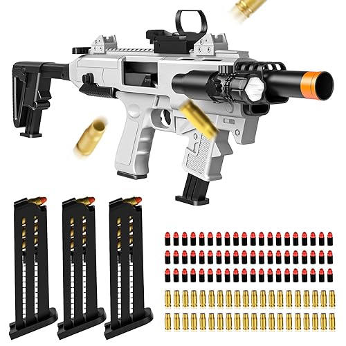 Soft Bullet Toy Gun - Strees Shot Three Model Shell Ejecting Toy Guns ...