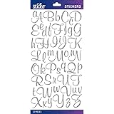 Sticko Sweetheart Silver Script Alphabet Sticker : Arts, Crafts & Sewing