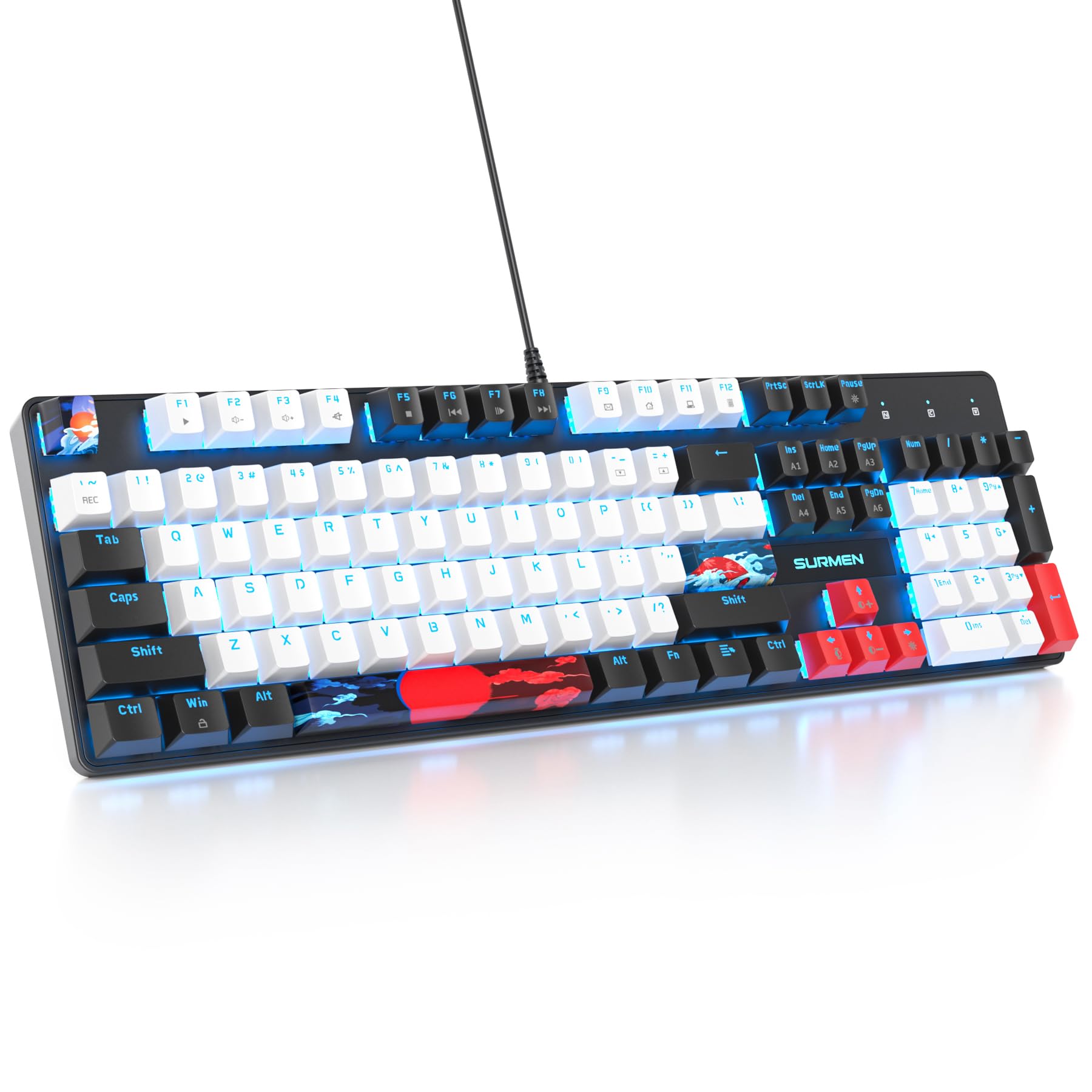 Mua Fogruaden Mechanical Keyboard Full Size,104 Keys Gaming Keyboard ...