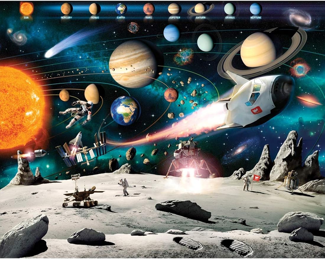 Walltastic - Space Adventure Wallpaper Mural: Amazon.co.uk: Baby