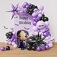Amazon.com: 143pc Purple And Black Balloon Arch Kit Gothic Balloon ...