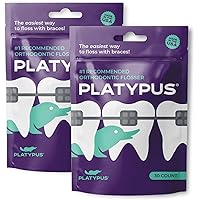 Platypus Orthodontic Flossers - Fights Bad Breath - Picks for Braces ...