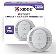 Kidde Smoke & Carbon Monoxide Detector, 10-Year Battery Powered, Voice Alerts, LED Warning Light ...