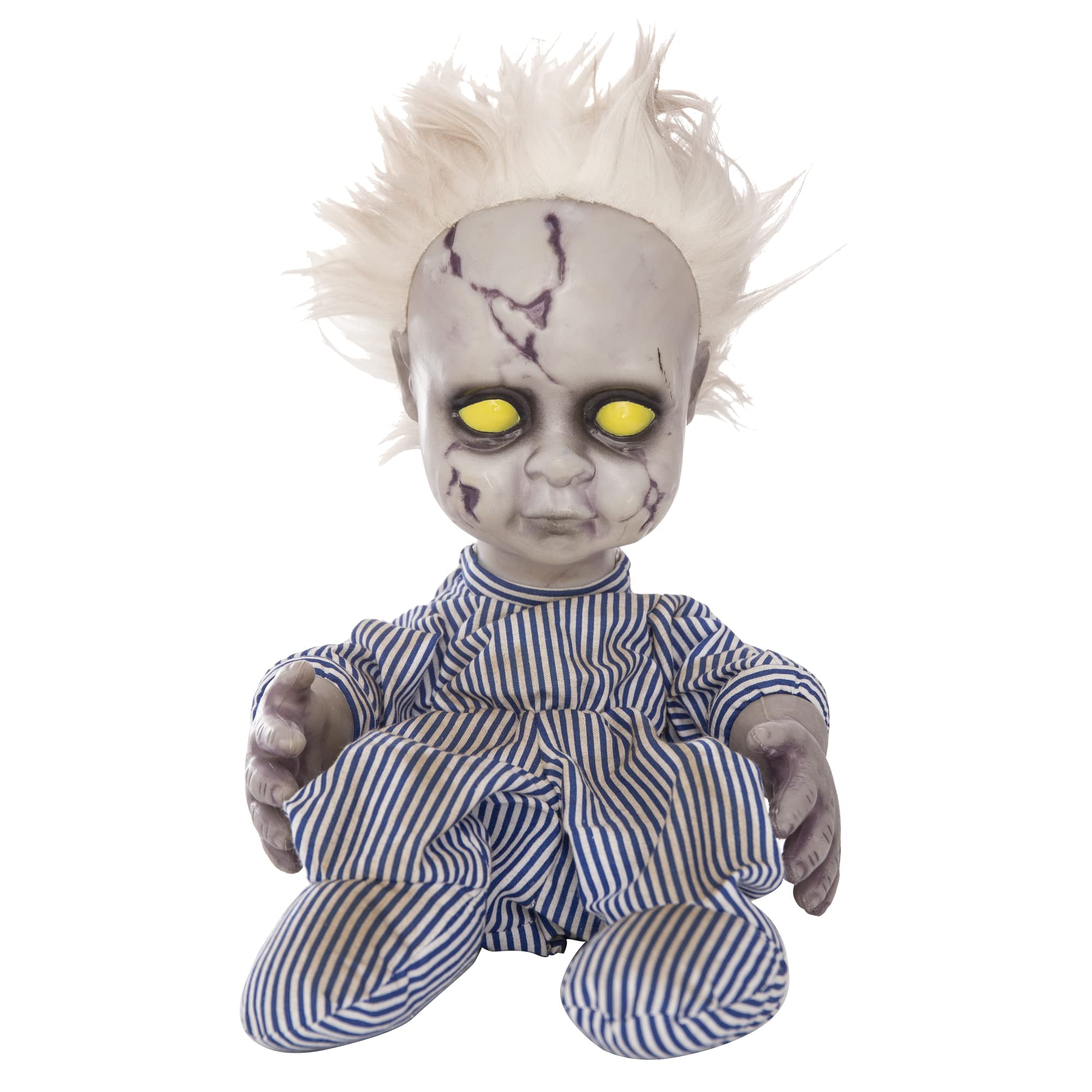 EVAPLUS 11inch Halloween Haunted House Crying Baby Terror Decoration ...
