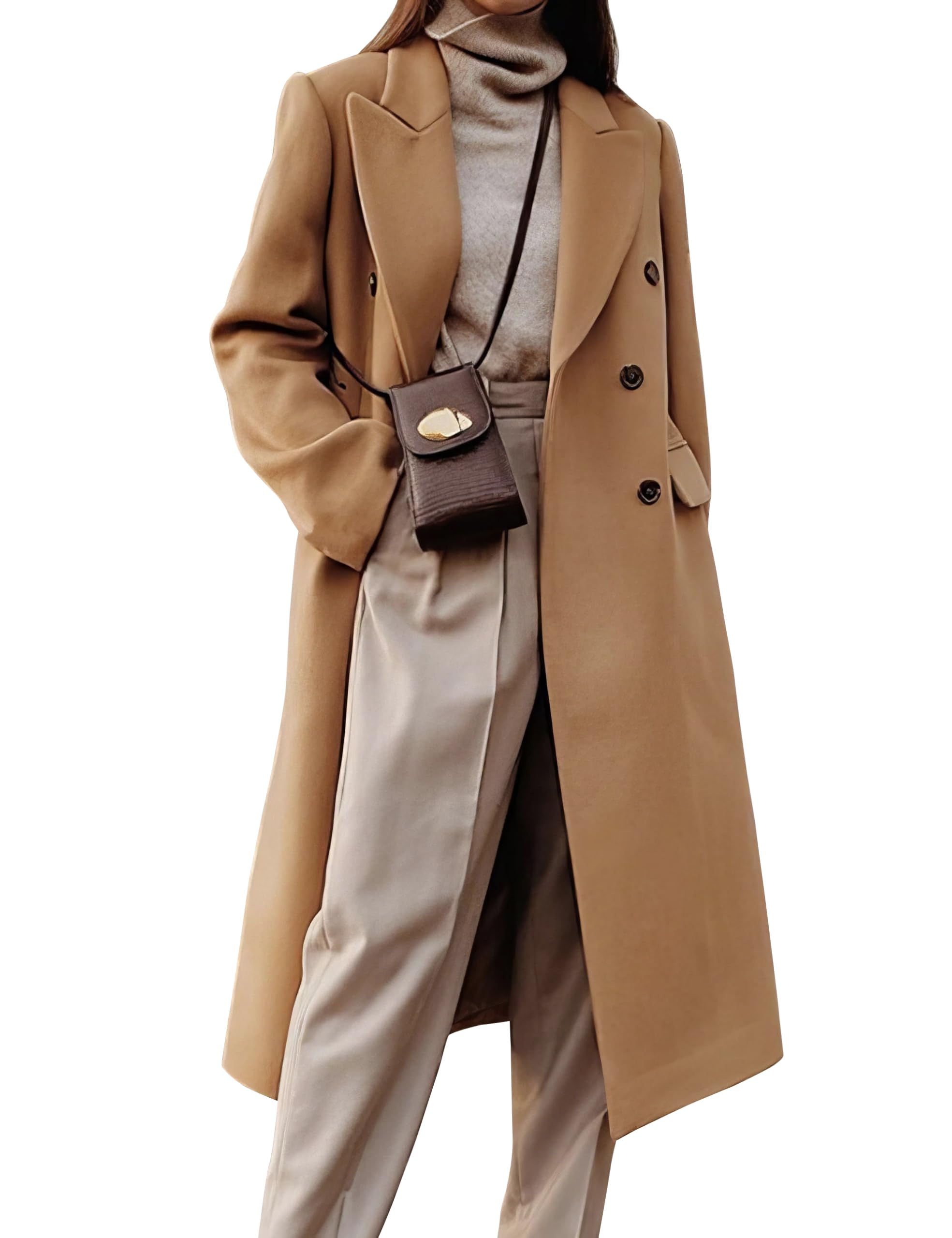 IDEALSANXUN Fall Coats for Women 2025 Peacoat Womens Coat Long Trench ...
