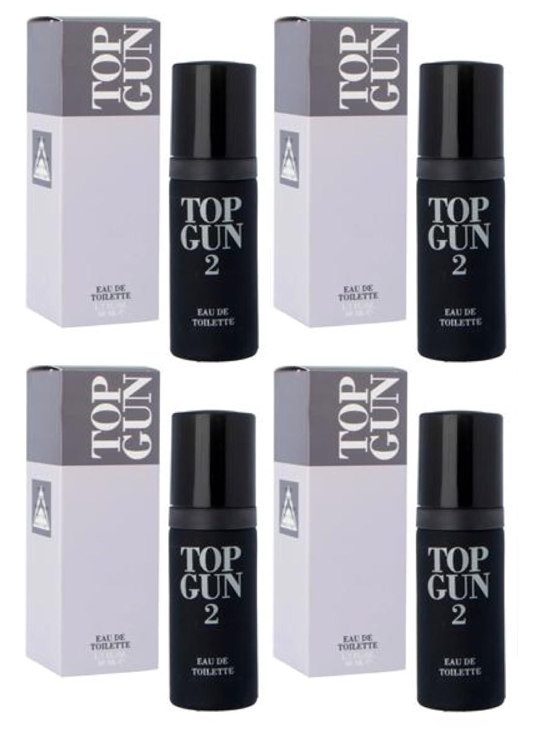 TOP GUN 2 4 PACK BY MILTON LLOYD 50ML EAU DE TOILETTE/AFTERSHAVE ...
