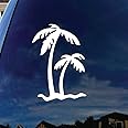 Amazon.com: SoCoolDesign Palm Tree Car Window Vinyl Decal Sticker 4 ...