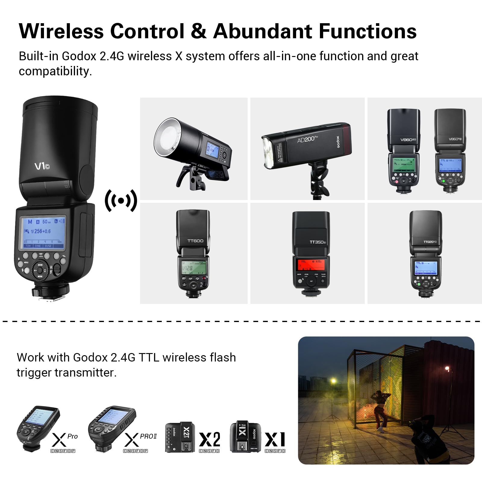 Mua V1 V1-C Round Head Camera Flash for Canon, 2.4G TTL Canon Flash ...