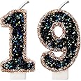 Amazon.com: 2.8" Blue Black Glitter Number Candles-Many Colors 19-91st ...