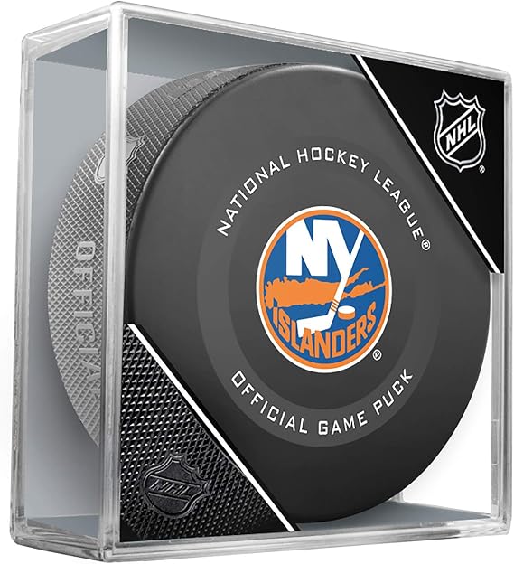 Amazon.com: New York Islanders Official Game Hockey Puck with Holder ...