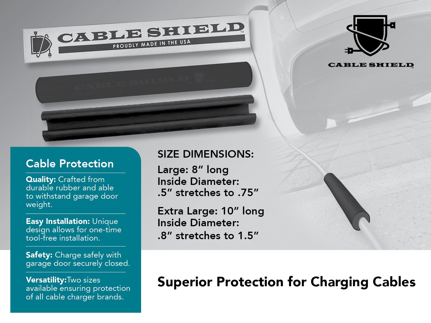 Mua Cable Shield-EV Cable Protector-Garage Door Pass Through-US Made ...