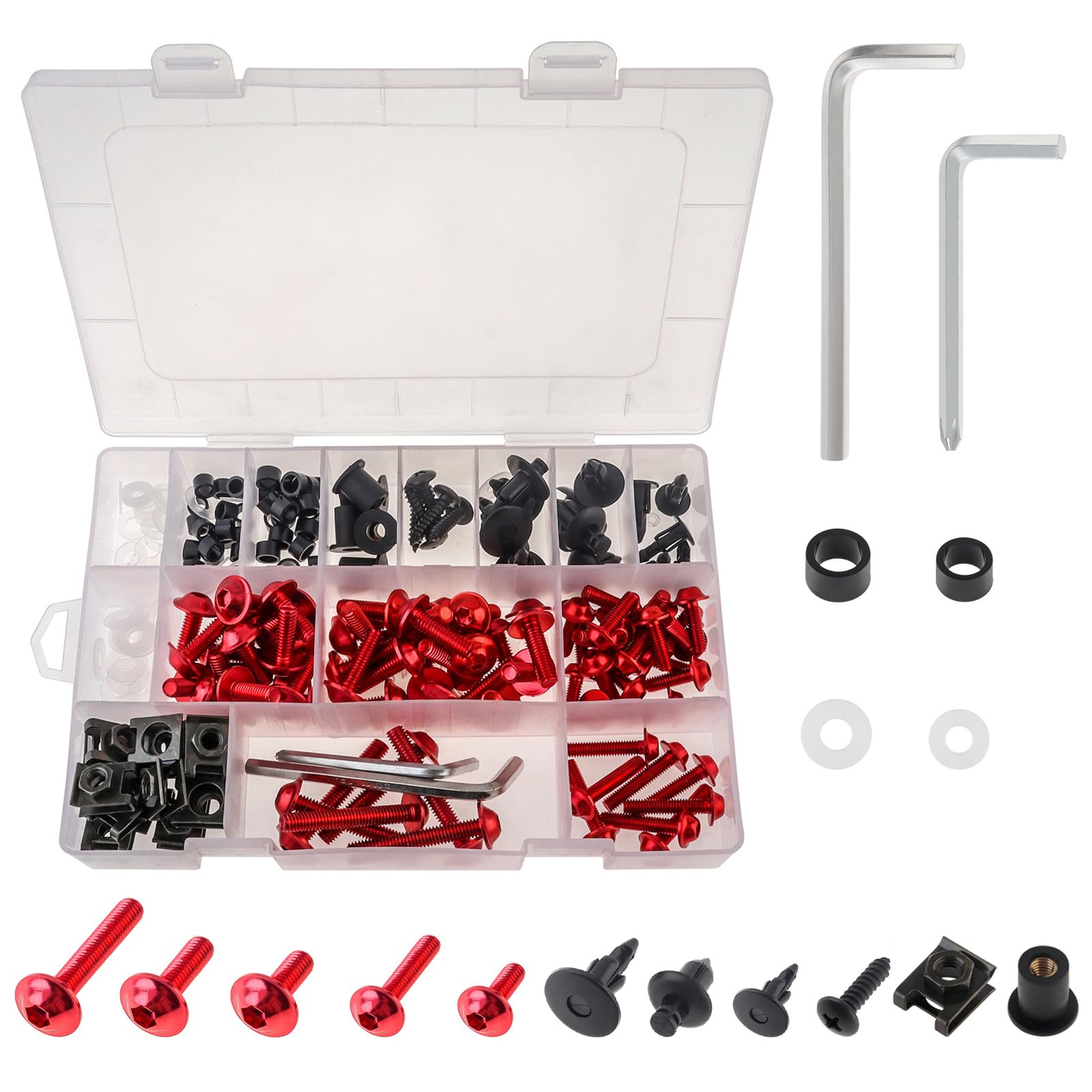 Windance 194pcs/set M5 M6 Fairing Bolt Kit Fit for Yamaha Honda ...